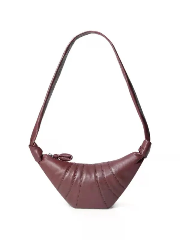 LEMAIRE Small Croissant Bag In Leather - Brown