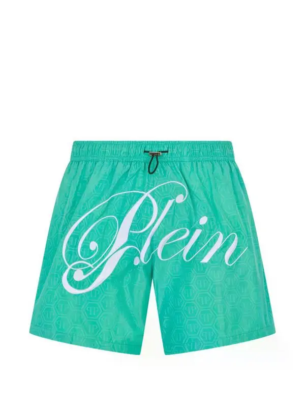 Philipp Plein Monogram Signature Boardshorts - Green