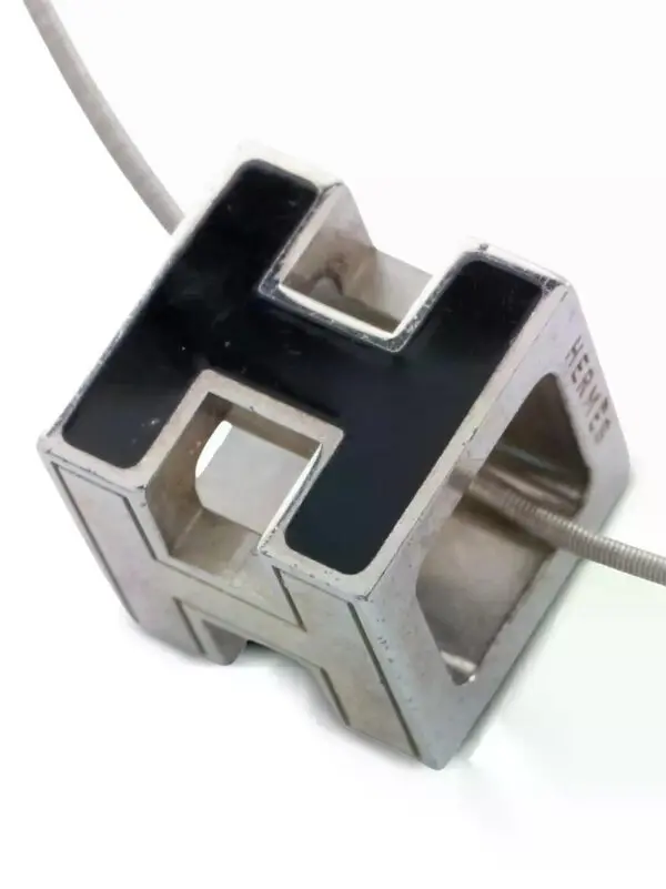 Hermès Tone Cage D'h H-cube Enamel Pendant Necklace
