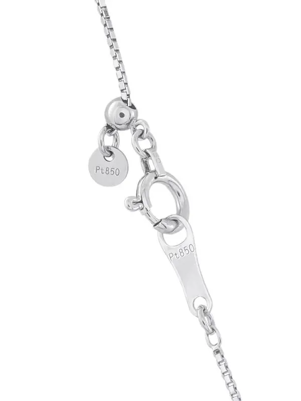 LB EXCLUSIVE Platinum Pear-cut Diamond Halo Pendant Necklace - Silver