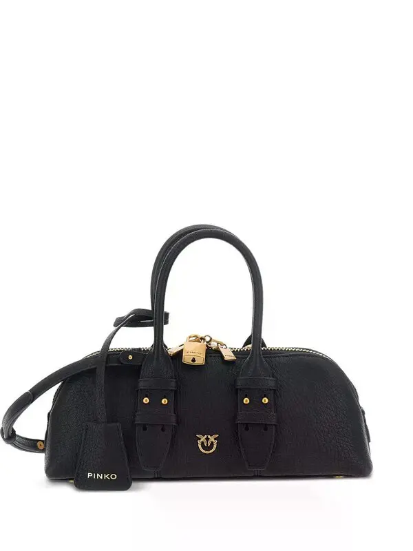 Pinko Small Escape Leather Tote Bag - Black