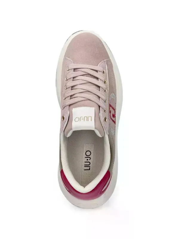 Liu Jo Rhinestone-logo Suede Sneakers