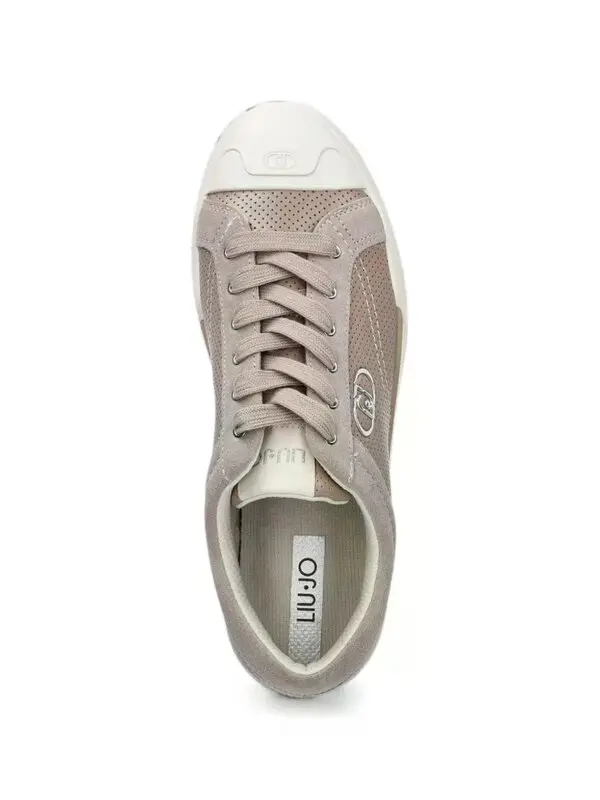Liu Jo Perforated Logo Plaque Sneakers - Neutrals