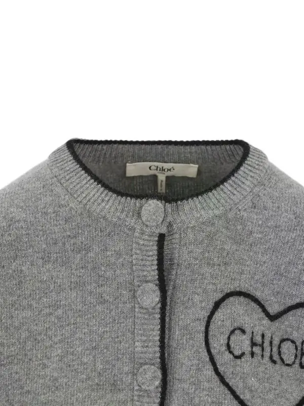 Chloé Heart Motif Button-up Cardigan