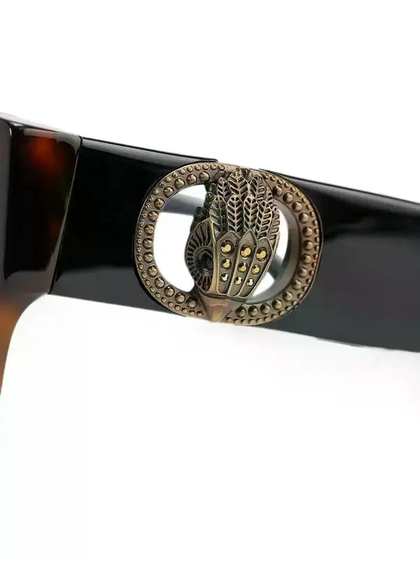 Kurt Geiger Chelsea Tortoiseshell-effect Square Frame Sunglasses