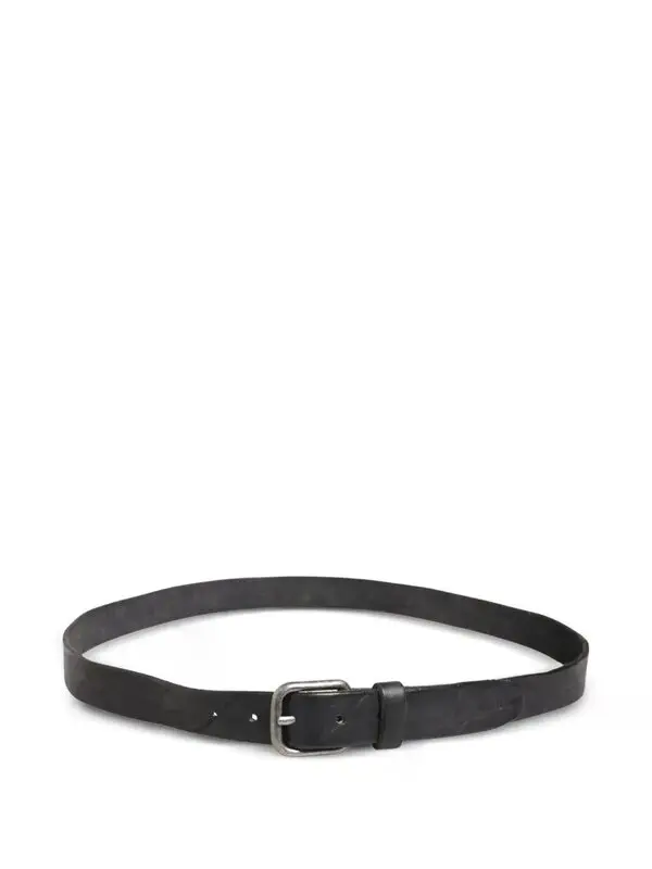 DANIELE ALESSANDRINI Leather Belt With Silver-tone Hardware