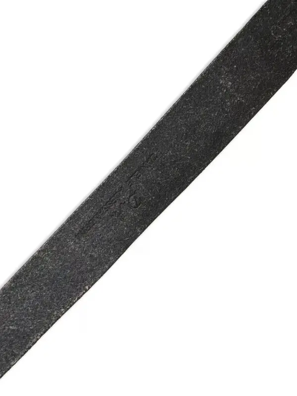 DANIELE ALESSANDRINI Leather Belt With Silver-tone Hardware
