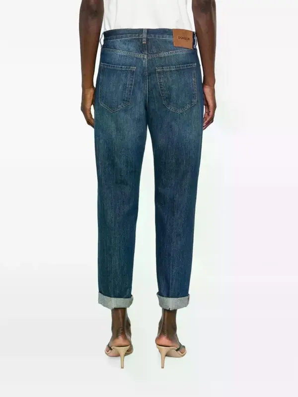 DONDUP Faded Effect Turn-up Jeans