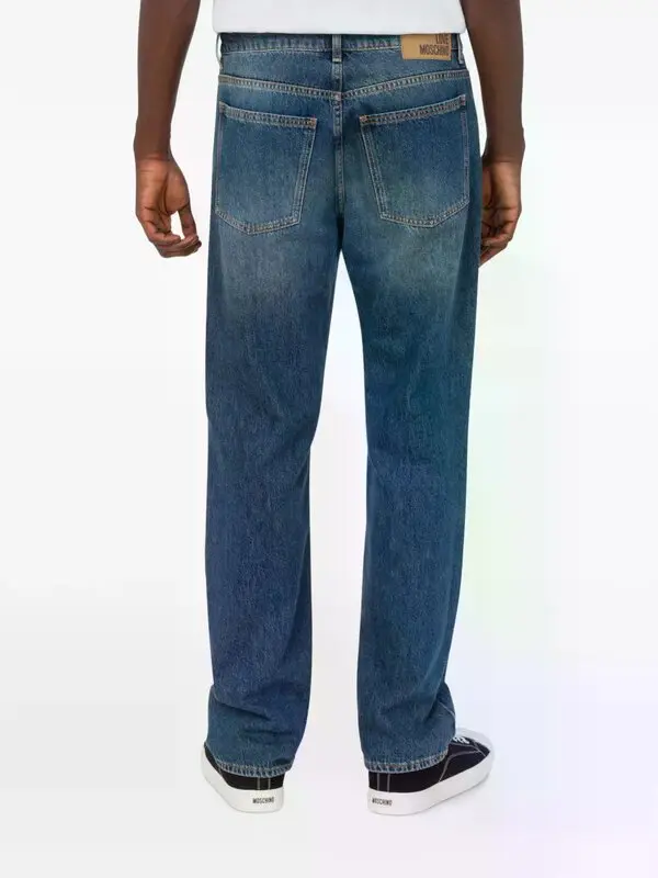 Moschino Faded Straight-leg Jeans