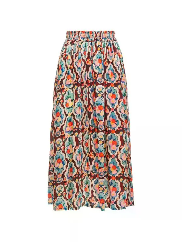 La DoubleJ Silk Velvet Sablé A-line Skirt