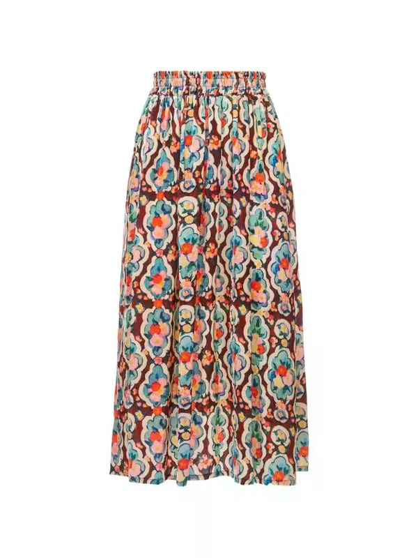 La DoubleJ Silk Velvet Sablé A-line Skirt