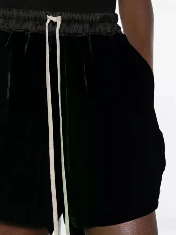 Rick Owens Velvet Drawstring Shorts