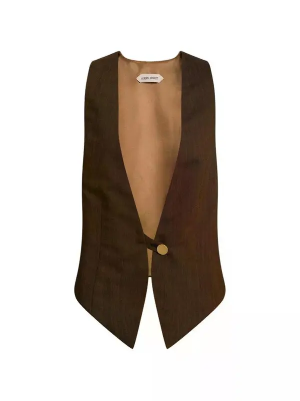 Alberta Ferretti Button-fastening Waistcoat - Brown