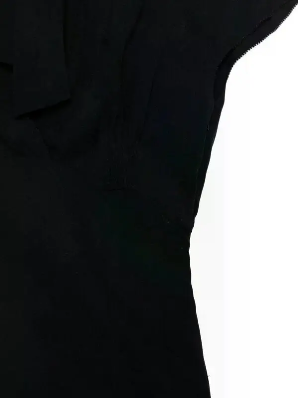 Dior Tie-neck Short-sleeve Dress