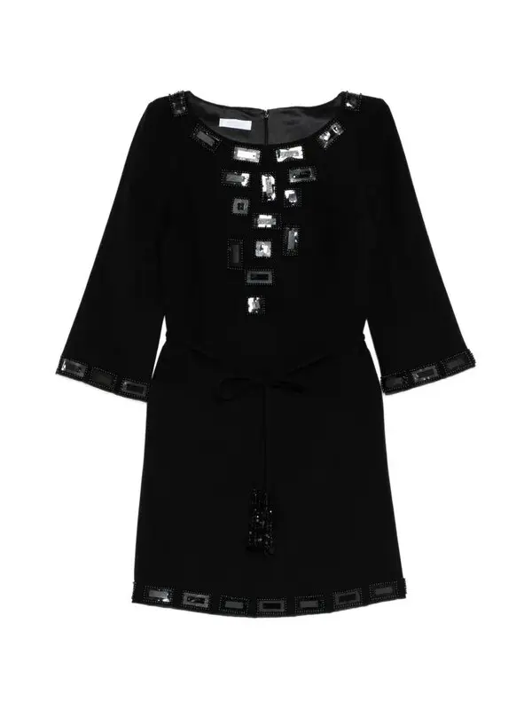 Emilio Pucci Beaded A-line Dress - Black