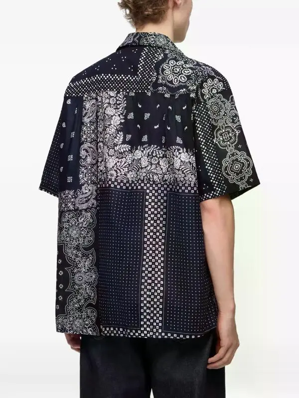 MOMOTARO Paisley -print Patchwork Shirt