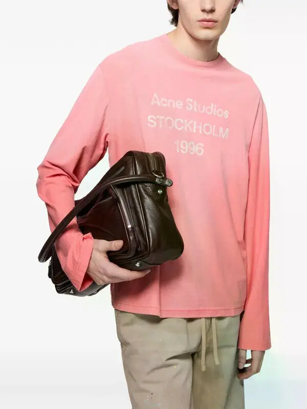 Acne Studios Spray Effect Logo Long Sleeve T-shirt