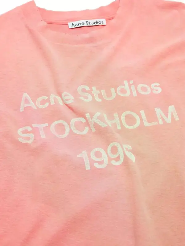 Acne Studios Spray Effect Logo Long Sleeve T-shirt