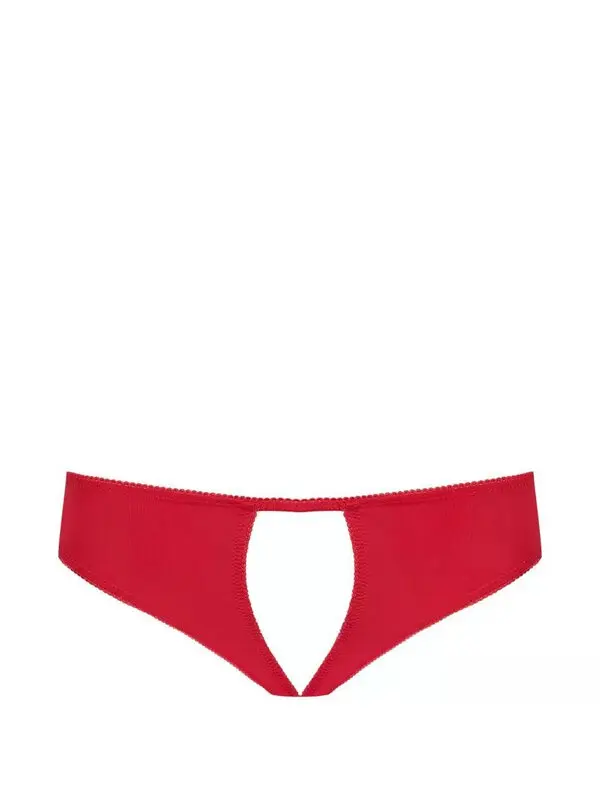 MAISON CLOSE Le Petit Secret Open Panties - Red