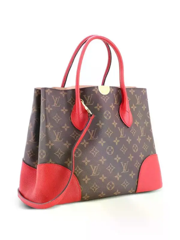 LOUIS VUITTON Monogram Canvas And Leather Flandrin Tote Bag - Red
