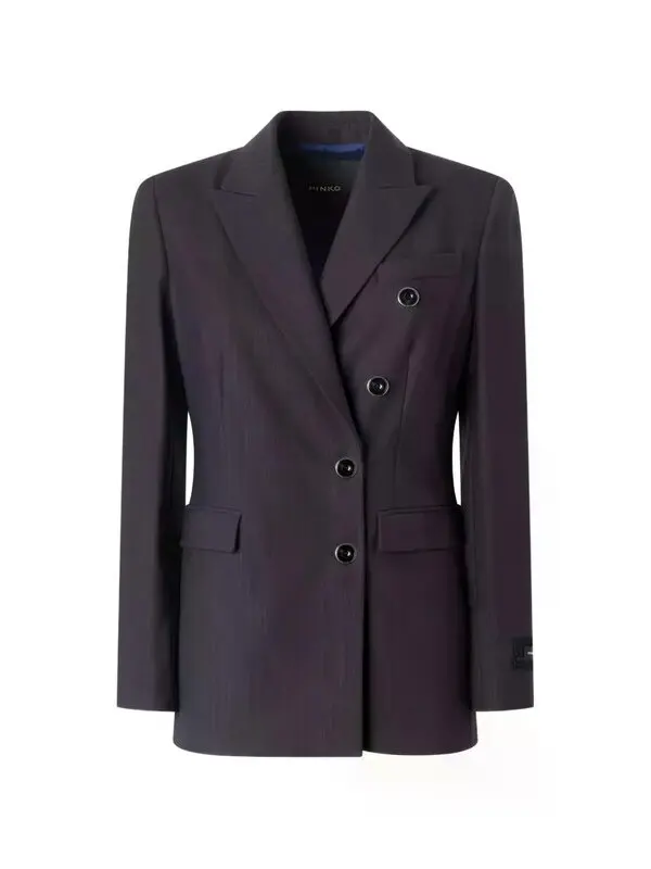 Pinko Double-breasted Pinstripe Blazer