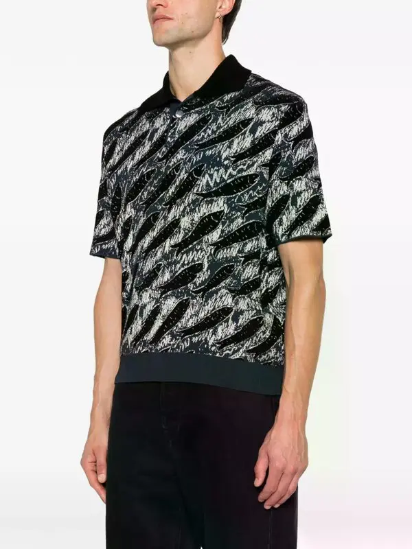 Jacquemus Fish-print Polo Shirt
