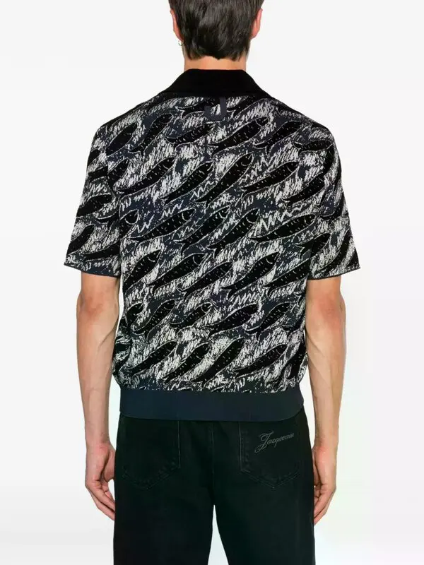 Jacquemus Fish-print Polo Shirt