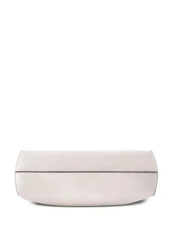 Fendi First Bag Leather Medium Clutch Bag - Grey