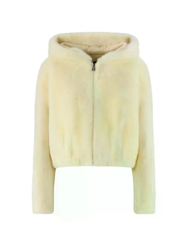 Pinko Faux-fur Hooded Jacket - Neutrals