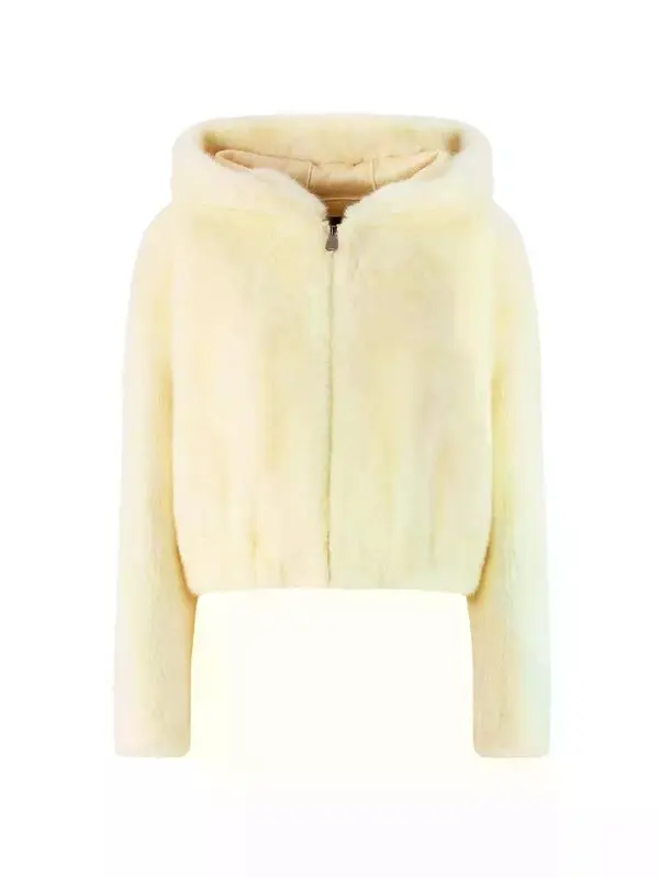 Pinko Faux-fur Hooded Jacket - Neutrals
