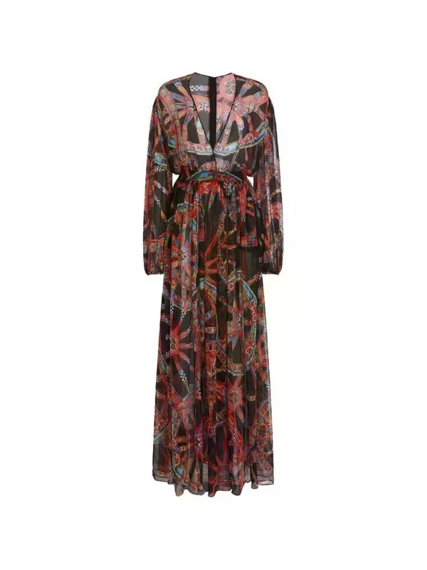Dolce & Gabbana Carretto-print Chiffon Maxi Dress