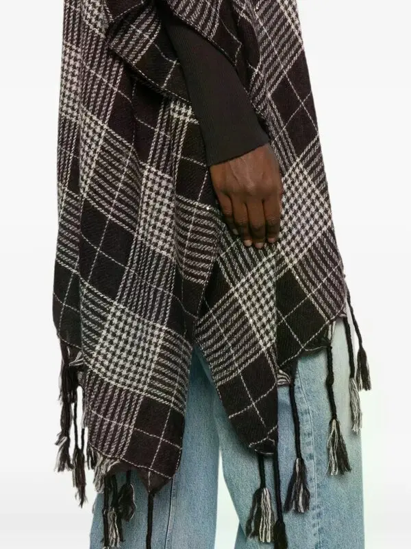Brunello Cucinelli Check Tassel-trimmed Poncho