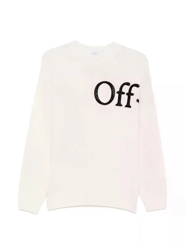Off-White Logo-patch Sweater - Neutrals