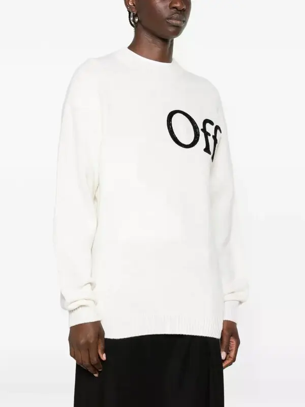 Off-White Intarsia-knit Logo Patch Sweater