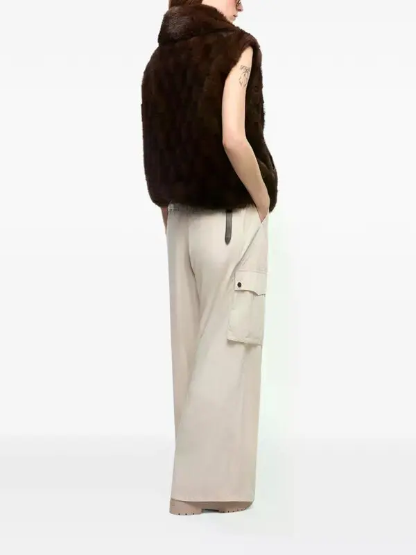 Pinko Faux Fur Gilet - Brown