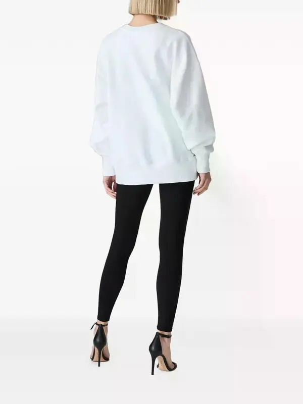 Vera Wang Logo Print Cotton Sweatshirt - White