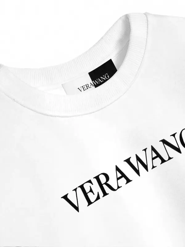 Vera Wang Logo Print Cotton Sweatshirt