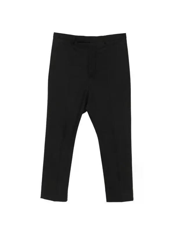 Rick Owens Astaires Pressed-crease Straight-leg Trousers - Black