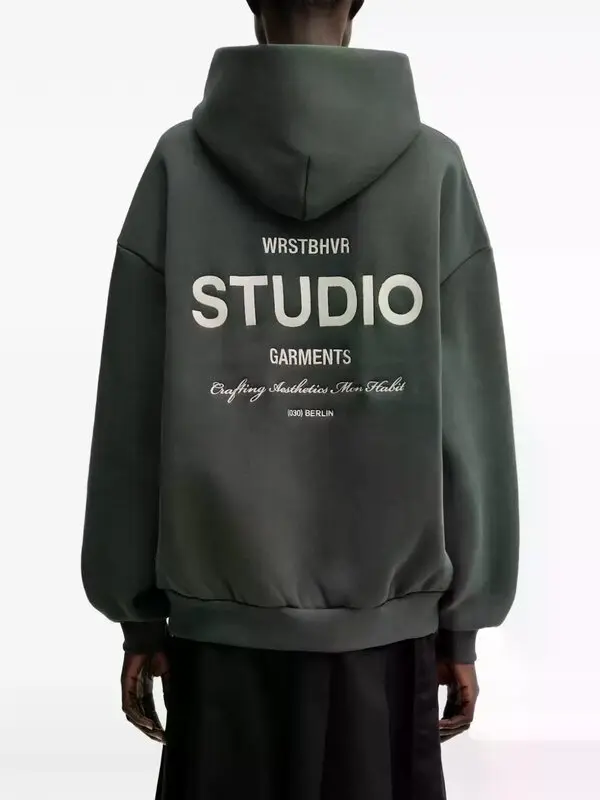 WRSTBHVR Embroidered Logo Hoodie - Green