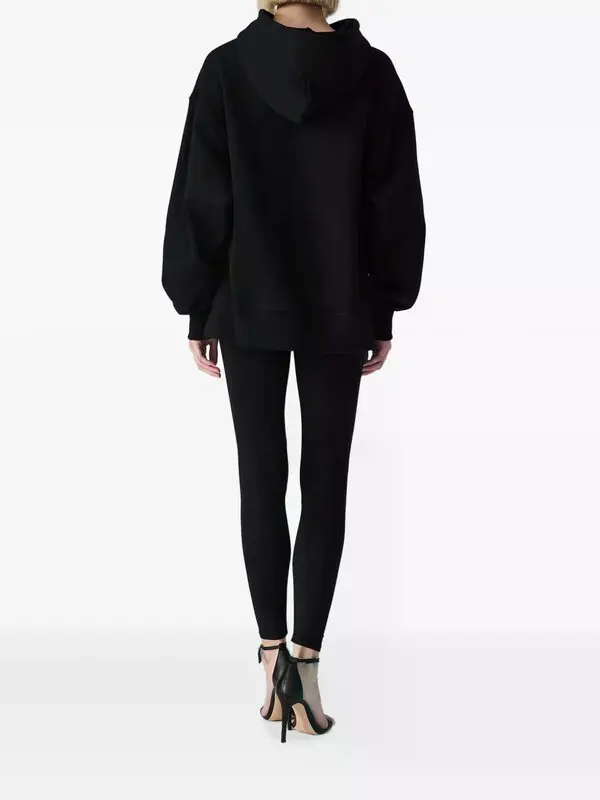 Vera Wang Logo Print Oversized Cotton Hoodie