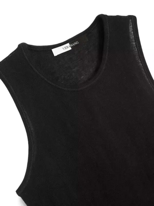 Vera Wang Tessa Ribbed-knit Cotton Tank Top
