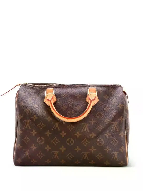 LOUIS VUITTON Speedy Handbag Monogram Canvas 30 Satchel - Brown