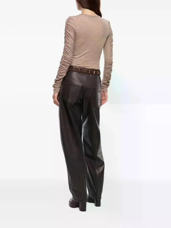 Pinko Ruched Long-sleeve Top