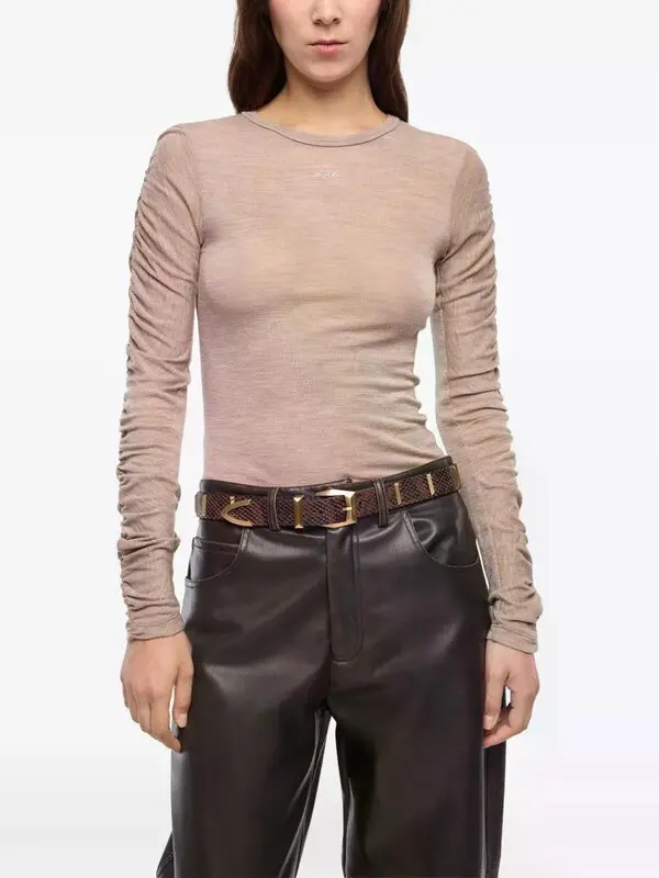 Pinko Ruched Long-sleeve Top