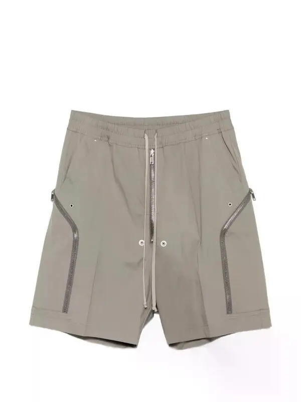 Rick Owens Drawstring Zip-detail Shorts - Grey