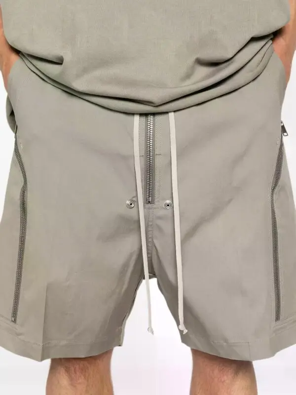 Rick Owens Drawstring Zip-detail Shorts - Grey