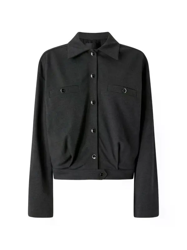 Pinko Pleated Detail Button Jacket - Grey