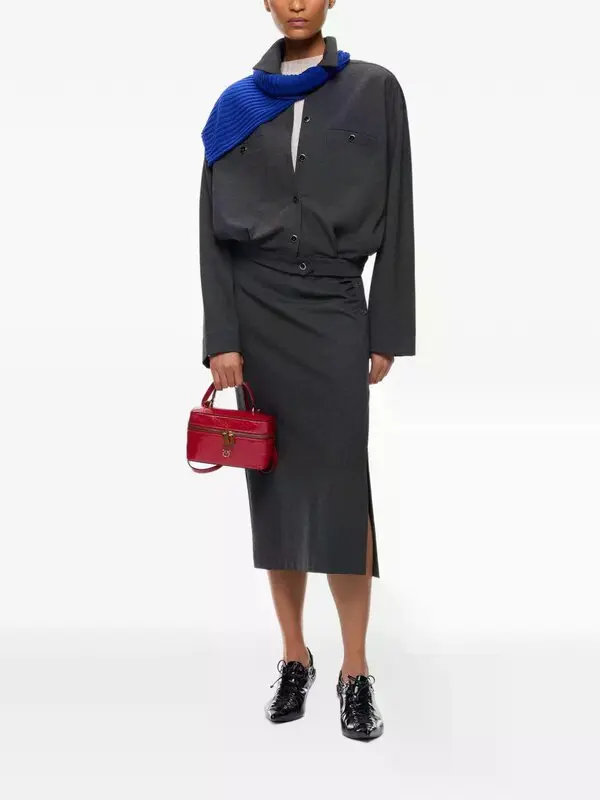 Pinko Pleated Detail Button Jacket