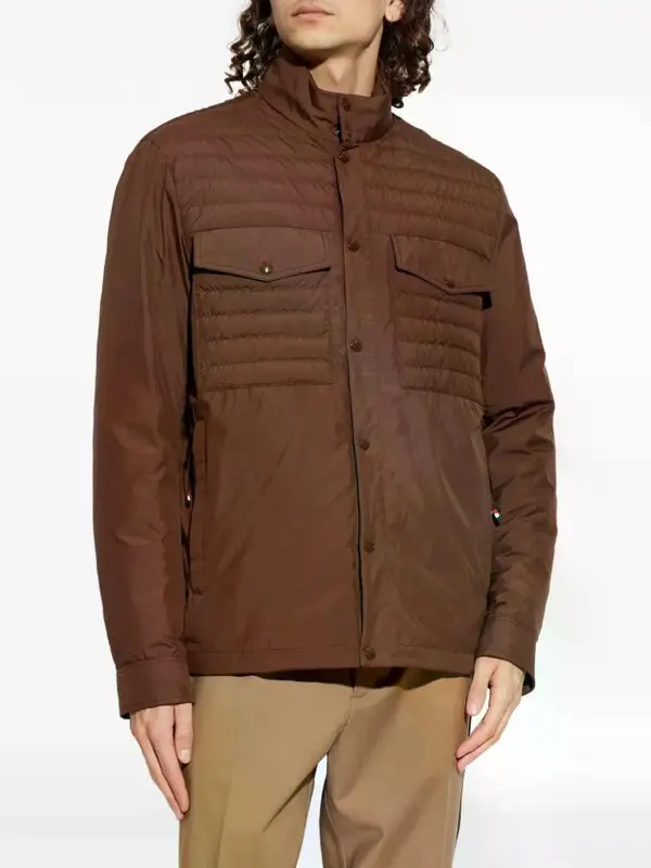 Moncler Quilted Jacket With Logo Patch