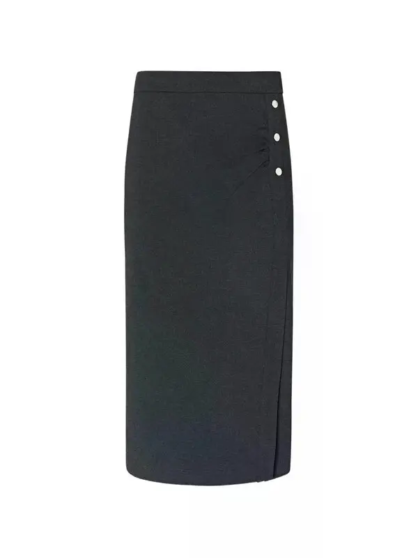 Pinko Button-detail Pencil Skirt - Grey